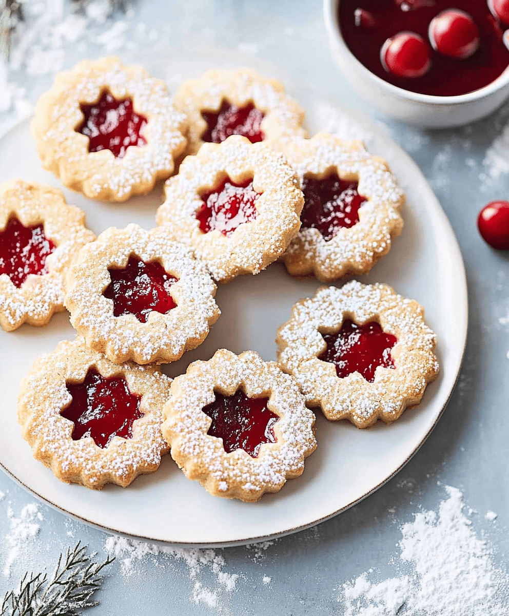 Cherry Almond Linzer Cookies Recipe - novayum.com