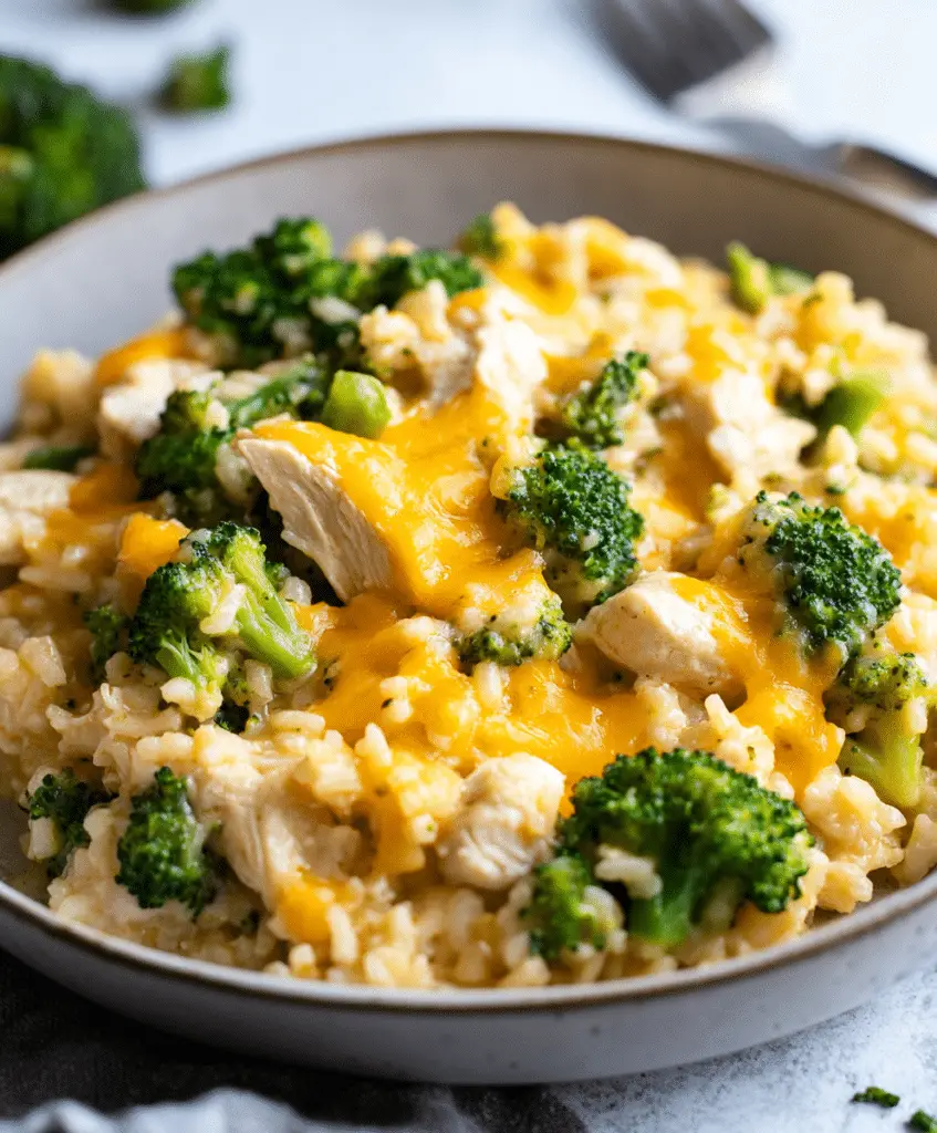 One Pot Cheesy Chicken Broccoli Rice Casserole Recipe - novayum.com