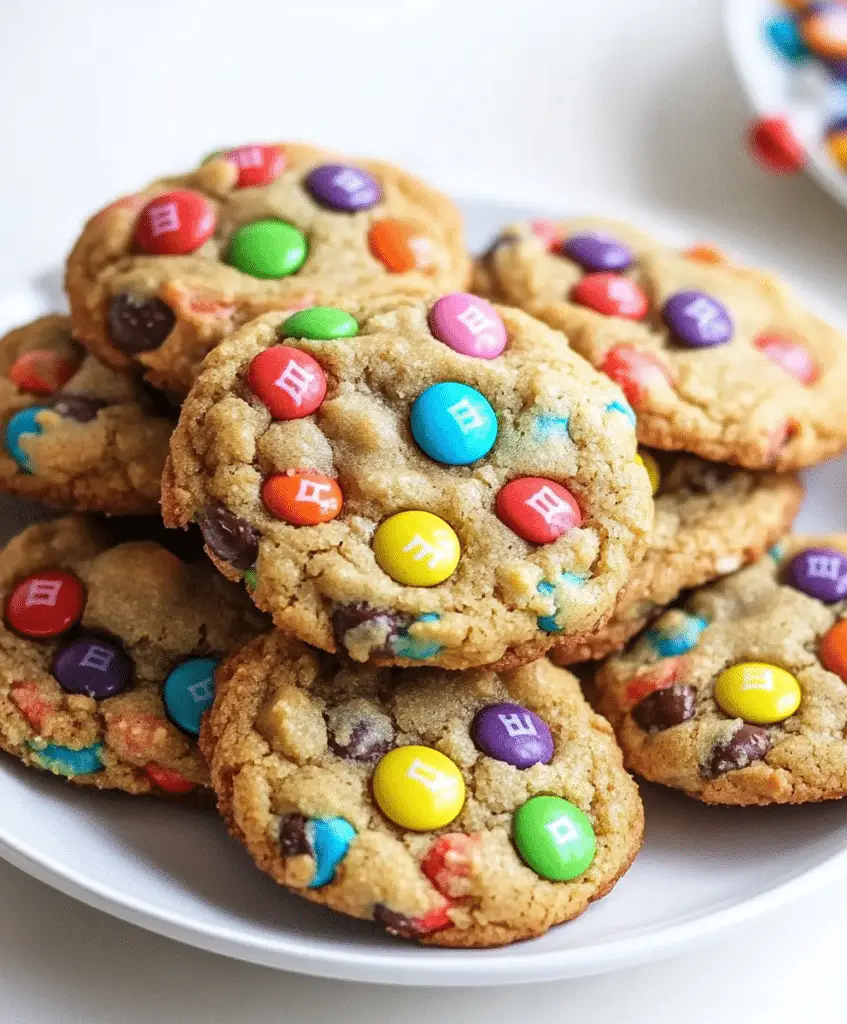 Rainbow M&M Cookies Recipe - novayum.com