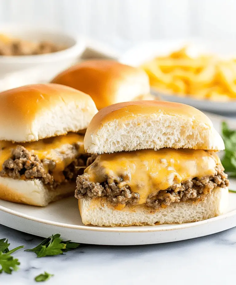 Cheesy Ground Beef Sliders Recipe - novayum.com