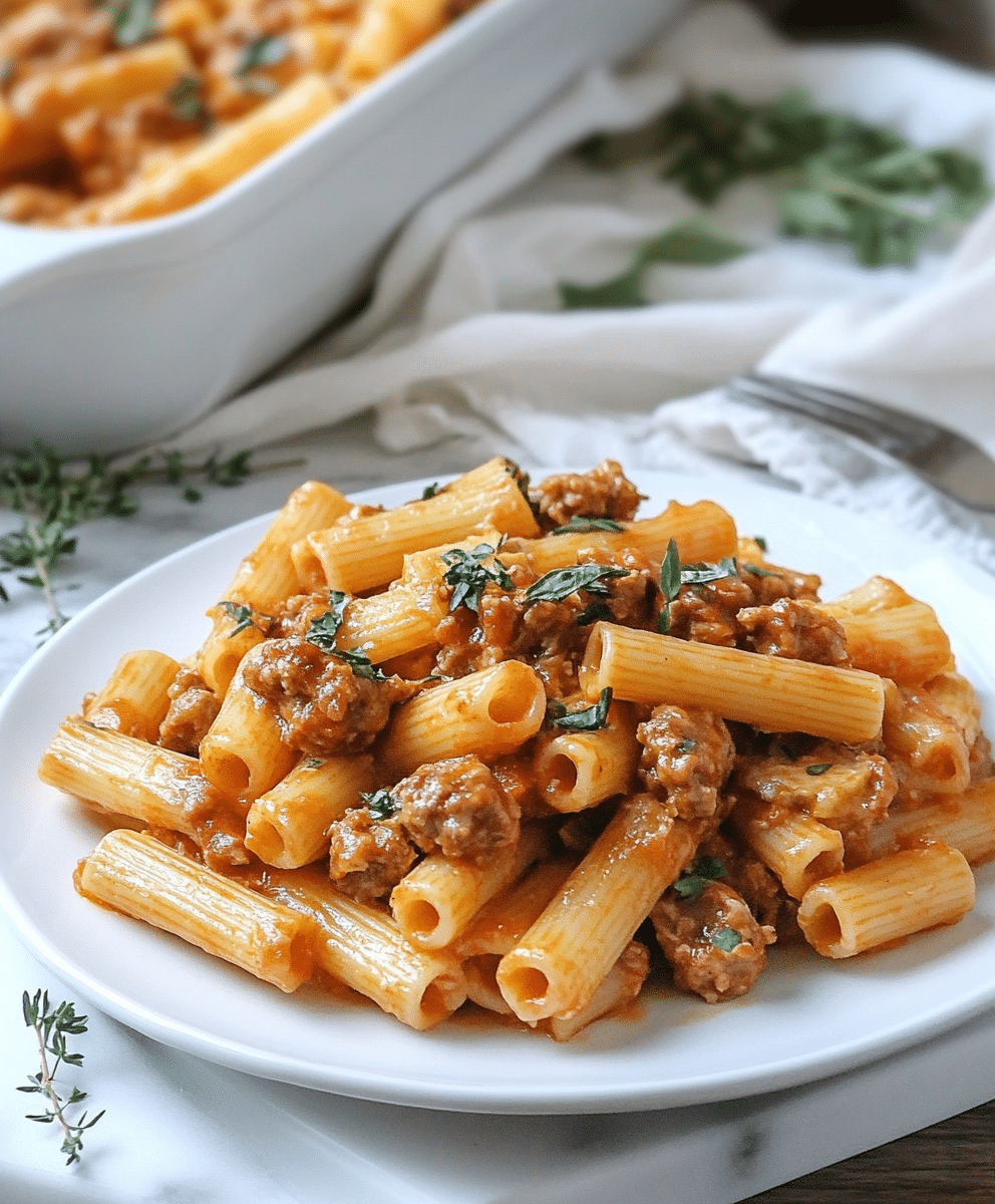 Creamy Sausage Rigatoni Recipe - novayum.com