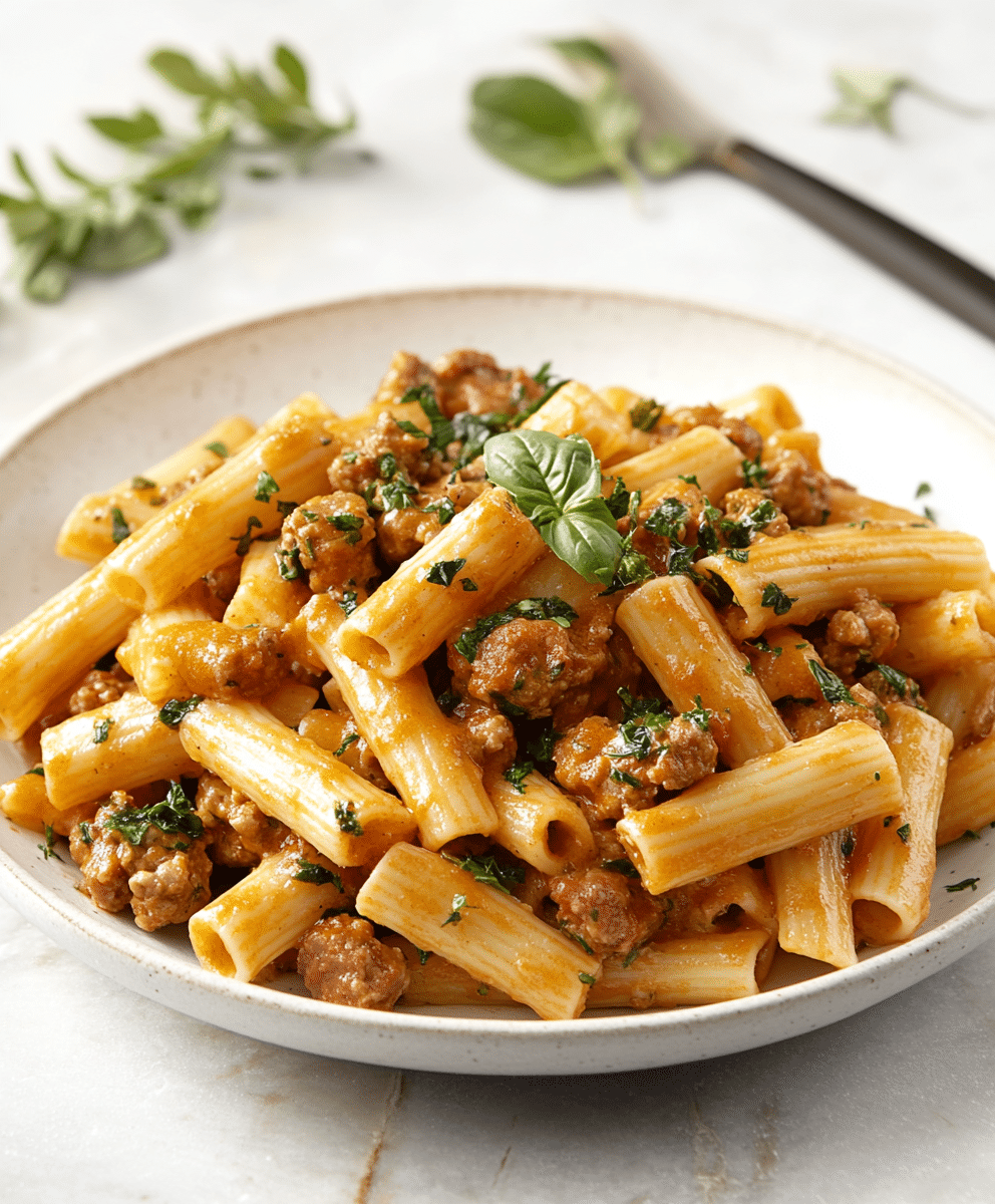 Creamy Sausage Rigatoni Recipe - novayum.com