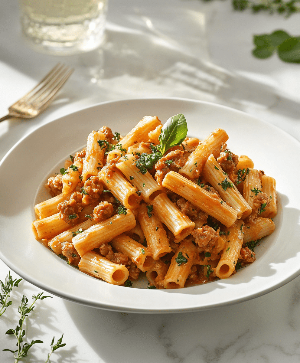Creamy Sausage Rigatoni Recipe - novayum.com