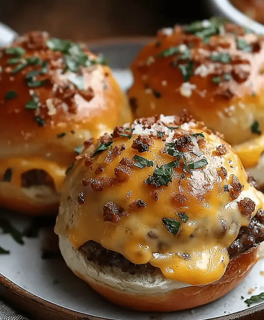 Garlic Parmesan Cheeseburger Bombs Recipe - novayum.com