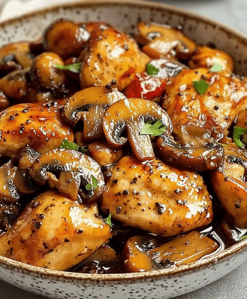 Black Pepper Chicken With Mushrooms Recipe - novayum.com