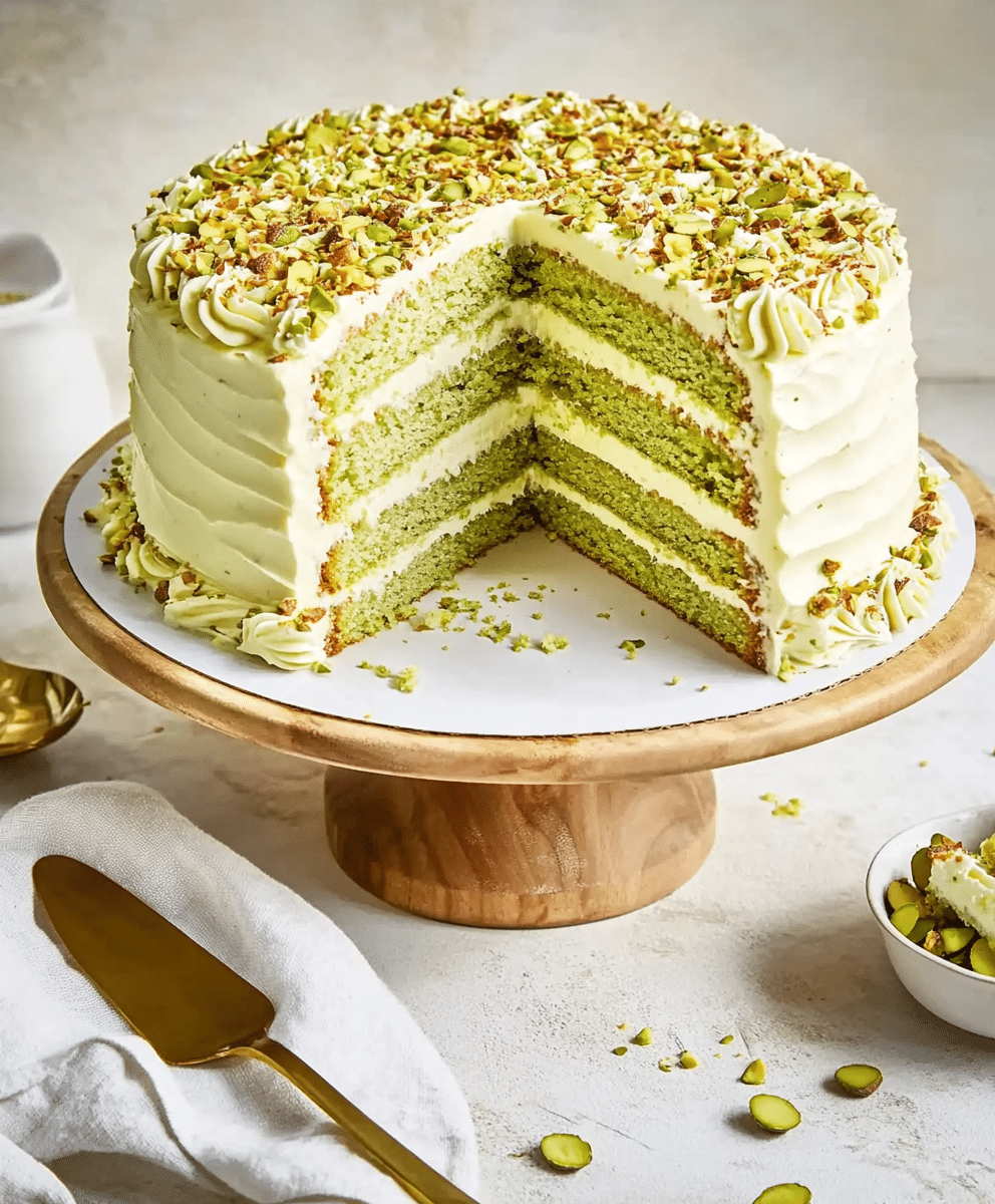 Pistachio Cream Cake Recipe - novayum.com