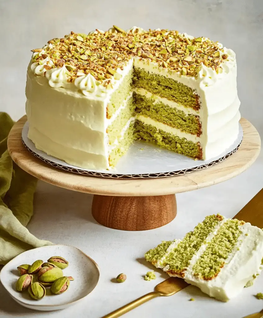 Pistachio Cream Cake Recipe - novayum.com