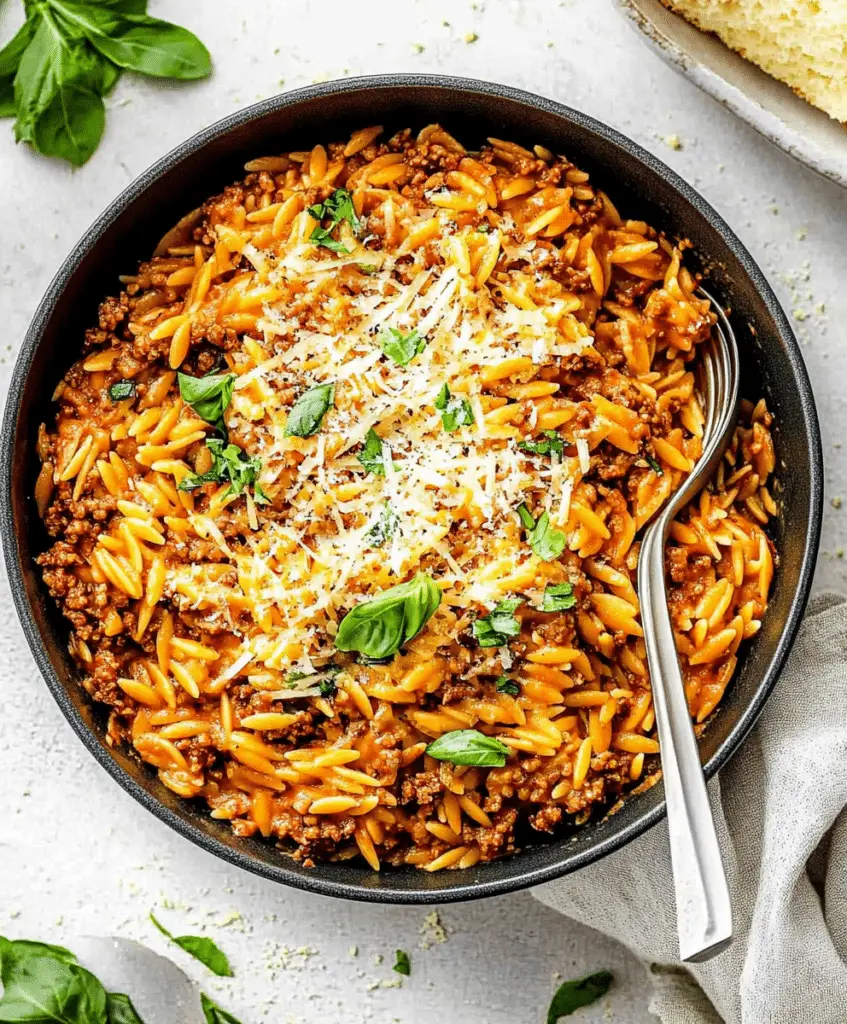 Creamy Ground Beef Orzo Recipe - novayum.com