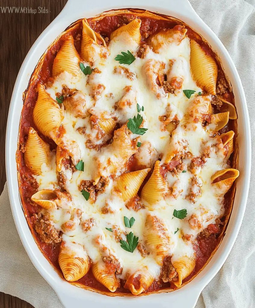 Creamy Ricotta Beef Stuffed Shells Pasta Recipe - novayum.com