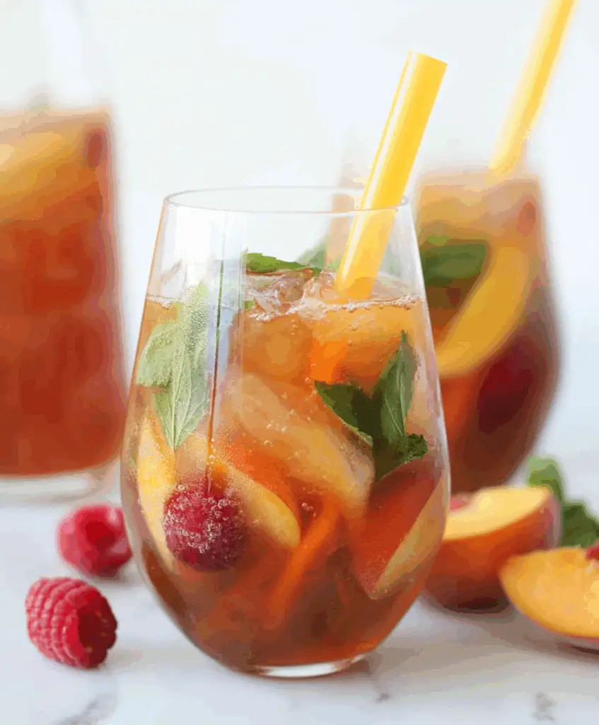 Bellini Peach Raspberry Iced Tea Recipe - novayum.com
