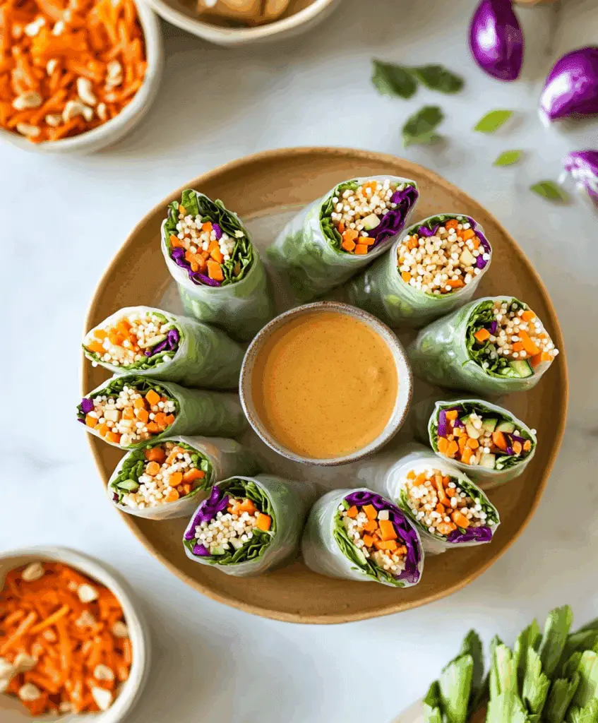 Vegetable Spring Rolls With Peanut Sauce Recipe - novayum.com