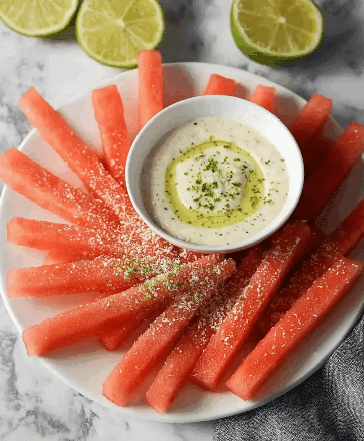 Watermelon Fries With Coconut Lime Dip Recipe - novayum.com