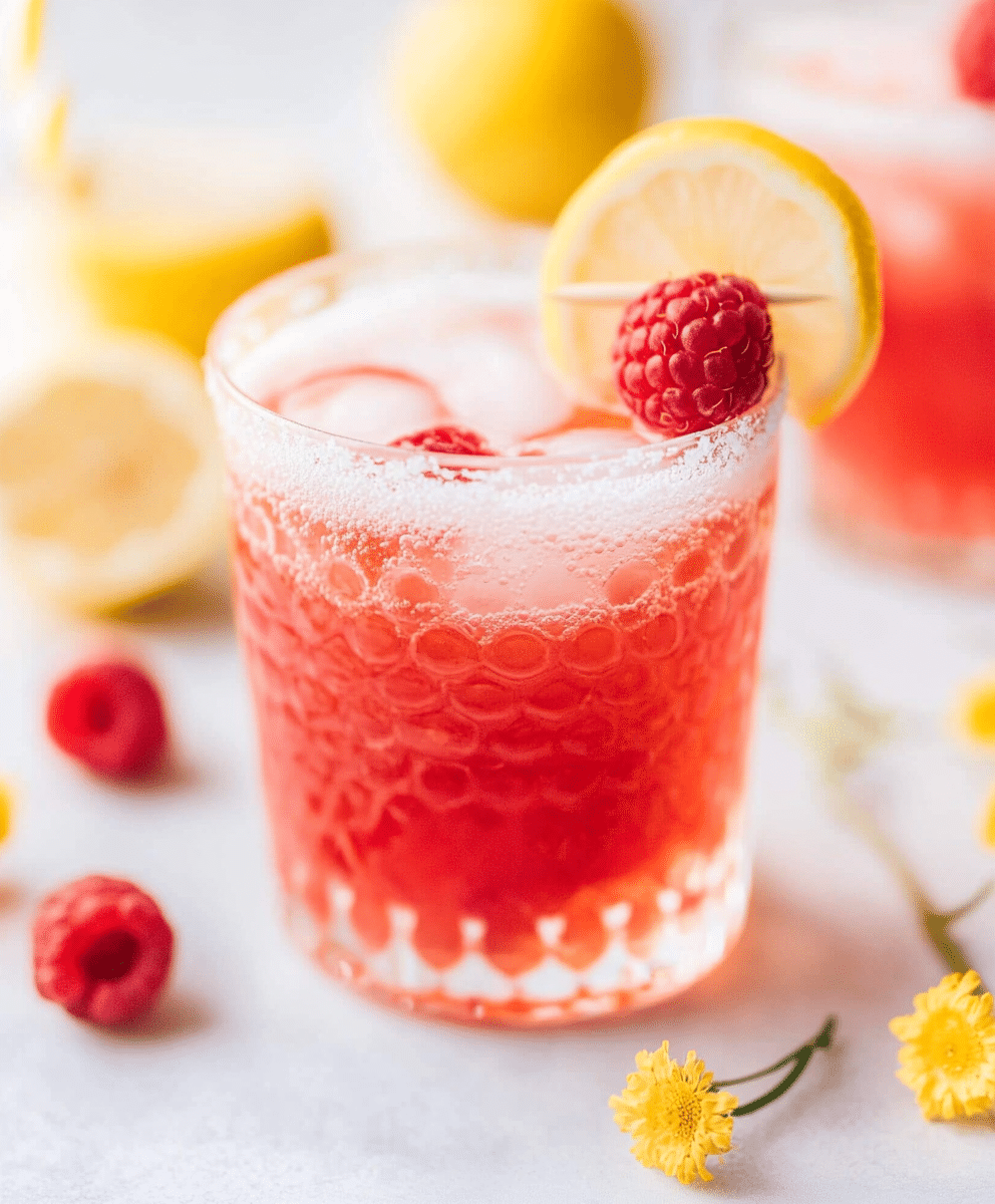 Summer Raspberry Lemon Sparkler Drink Recipe - novayum.com